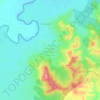 Las Piedras (Micropolis Ecológica las Piedras) topographic map ...