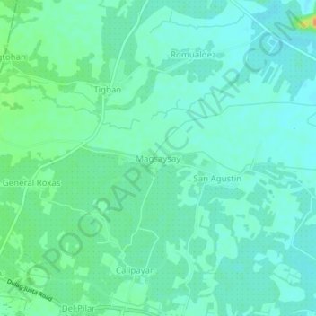 Magsaysay topographic map, elevation, terrain