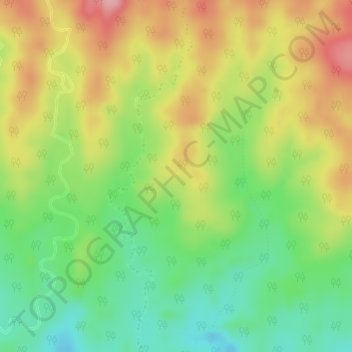 Great Himalayas topographic map, elevation, terrain