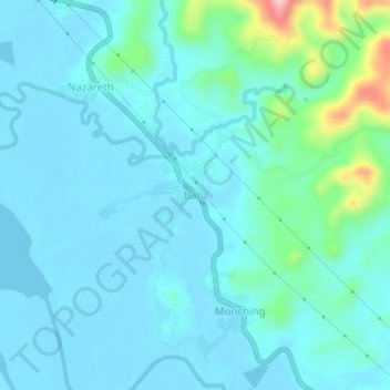 Batu topographic map, elevation, terrain
