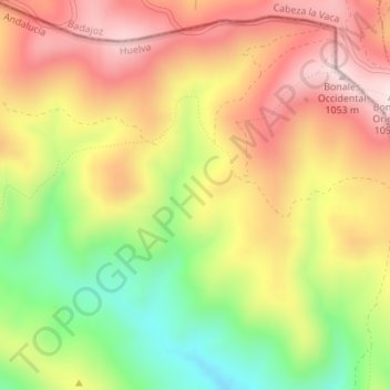 La Mora topographic map, elevation, terrain