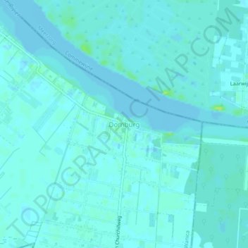 Domburg topographic map, elevation, terrain