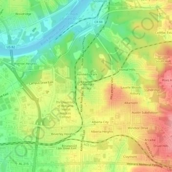 Candlelight Terrace topographic map, elevation, terrain