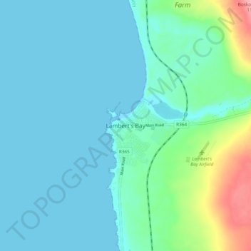 Lambert's Bay topographic map, elevation, terrain