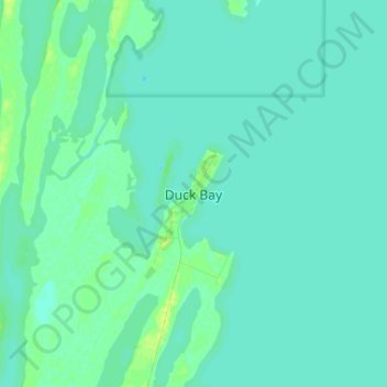 Duck Bay topographic map, elevation, terrain