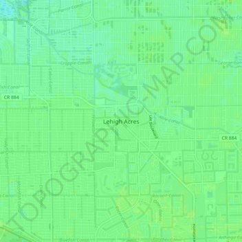Lehigh Acres topographic map, elevation, terrain