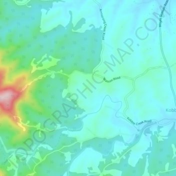 Kobble Creek topographic map, elevation, terrain