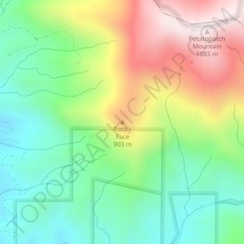 Rocky Face topographic map, elevation, terrain