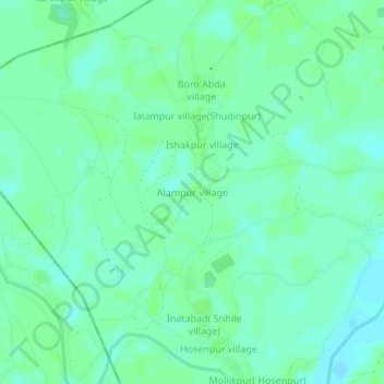 Alampur village topographic map, elevation, terrain