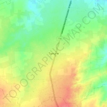 Tamare topographic map, elevation, terrain
