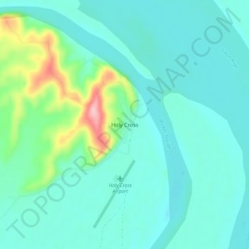 Holy Cross topographic map, elevation, terrain