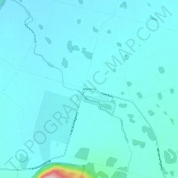 Whataroa topographic map, elevation, terrain