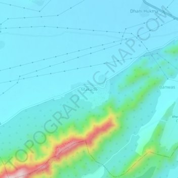 Makado topographic map, elevation, terrain