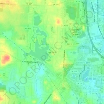 Lake Cable topographic map, elevation, terrain