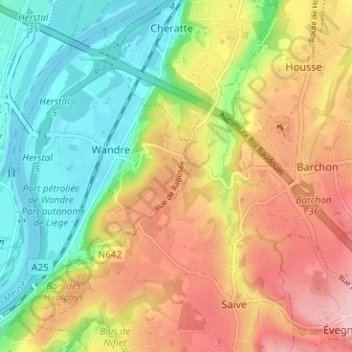 Rabosée topographic map, elevation, terrain