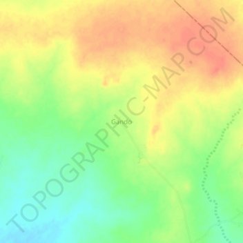 Gando topographic map, elevation, terrain