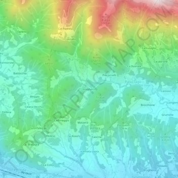 Borghetto topographic map, elevation, terrain