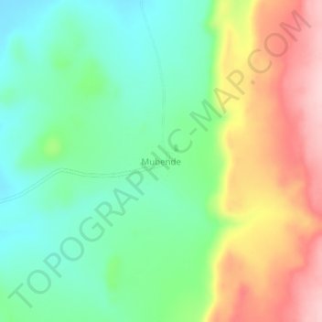 Mubende topographic map, elevation, terrain