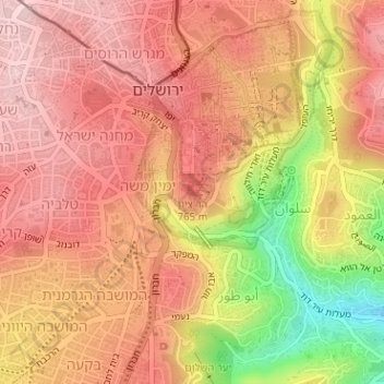 Mount Zion topographic map, elevation, terrain