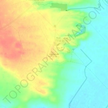 Las Lomas topographic map, elevation, terrain