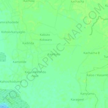 Kambata topographic map, elevation, terrain