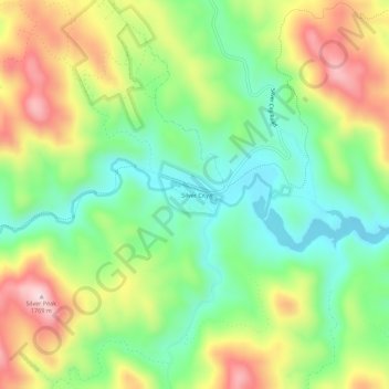 Silver City topographic map, elevation, terrain