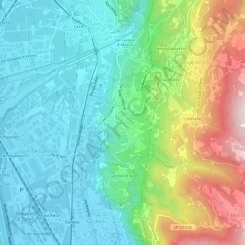 Meano topographic map, elevation, terrain