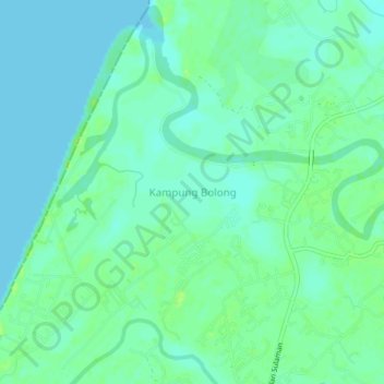 Kampung Bolong topographic map, elevation, terrain