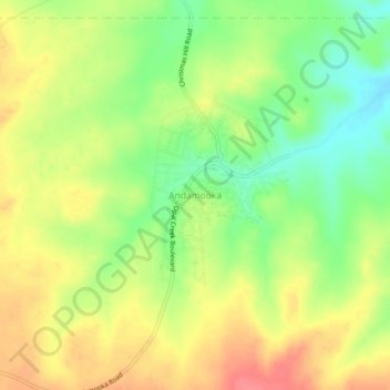 Andamooka topographic map, elevation, terrain