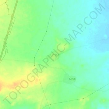 Lavera topographic map, elevation, terrain