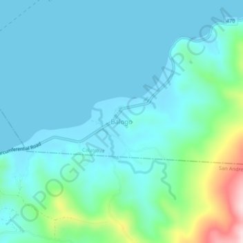 Balogo topographic map, elevation, terrain