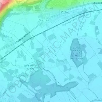 Vars topographic map, elevation, terrain