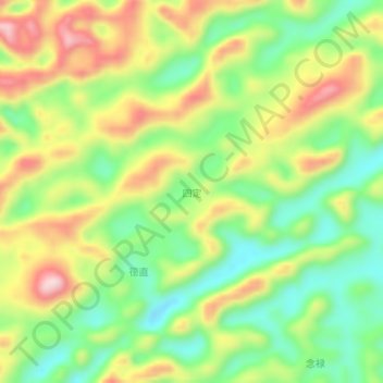 Siding topographic map, elevation, terrain