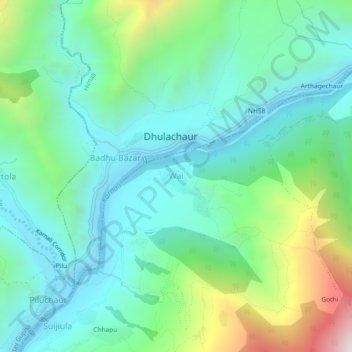 Wai topographic map, elevation, terrain