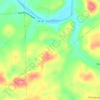 Worley's Cave topographic map, elevation, terrain
