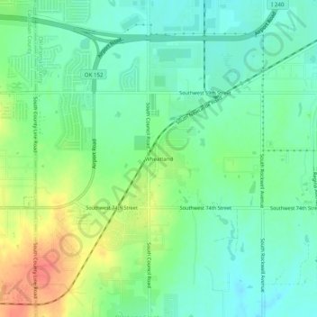Wheatland topographic map, elevation, terrain