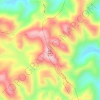 Maior Elevação da Rota da Luz topographic map, elevation, terrain
