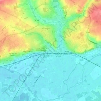 Le Pont-Niveau topographic map, elevation, terrain