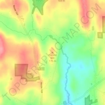Forrest Hill topographic map, elevation, terrain