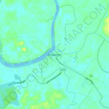 Bintangor topographic map, elevation, terrain