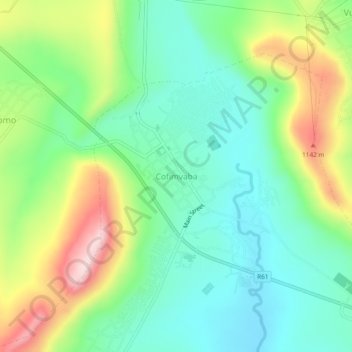 Cofimvaba topographic map, elevation, terrain