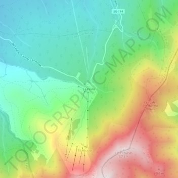 La Pinilla topographic map, elevation, terrain
