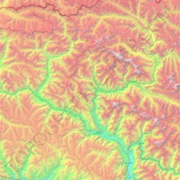 Gilgit District topographic map, elevation, terrain