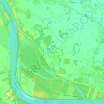 Fossa Caprara topographic map, elevation, terrain