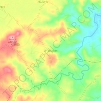 Tinadtaran topographic map, elevation, terrain