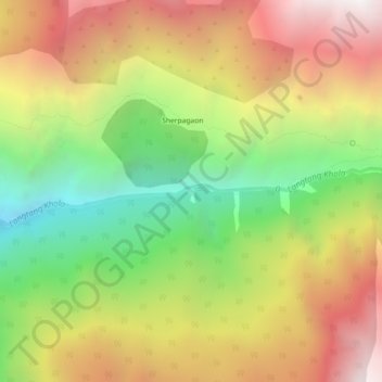 Bamboo topographic map, elevation, terrain