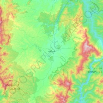 Na Noi topographic map, elevation, terrain
