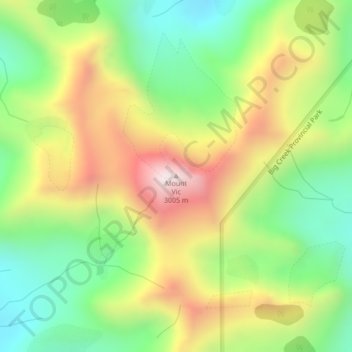 Mount Vic topographic map, elevation, terrain