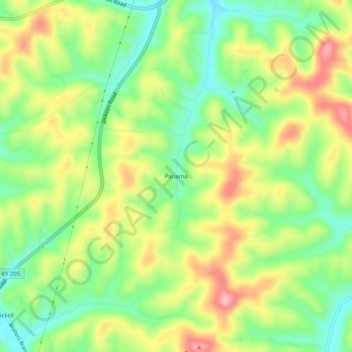 Panama topographic map, elevation, terrain