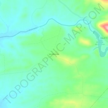 Los Mirones topographic map, elevation, terrain